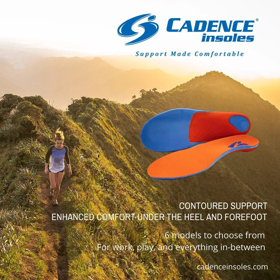 Cadence Insoles: Orthotic Support for Work, Running & Daily Wear